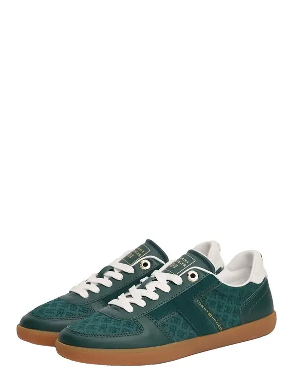 Tommy Hilfiger Tribeca Leather-mix Skater Sneaker - Hunter