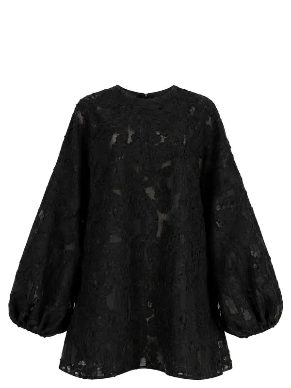 NOLA Malin Dress With Oversized Sleeves - Black