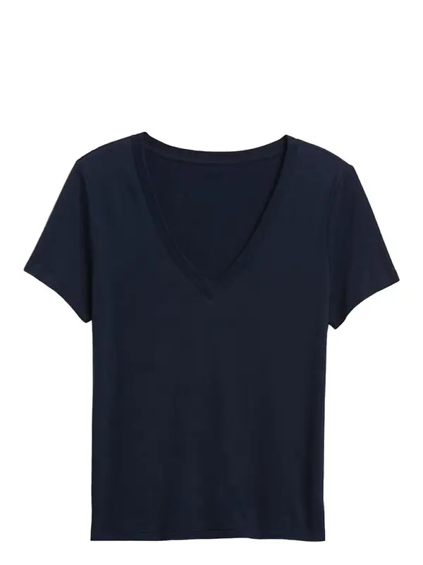 EARTH BODY V-neck Modal Tee - Black