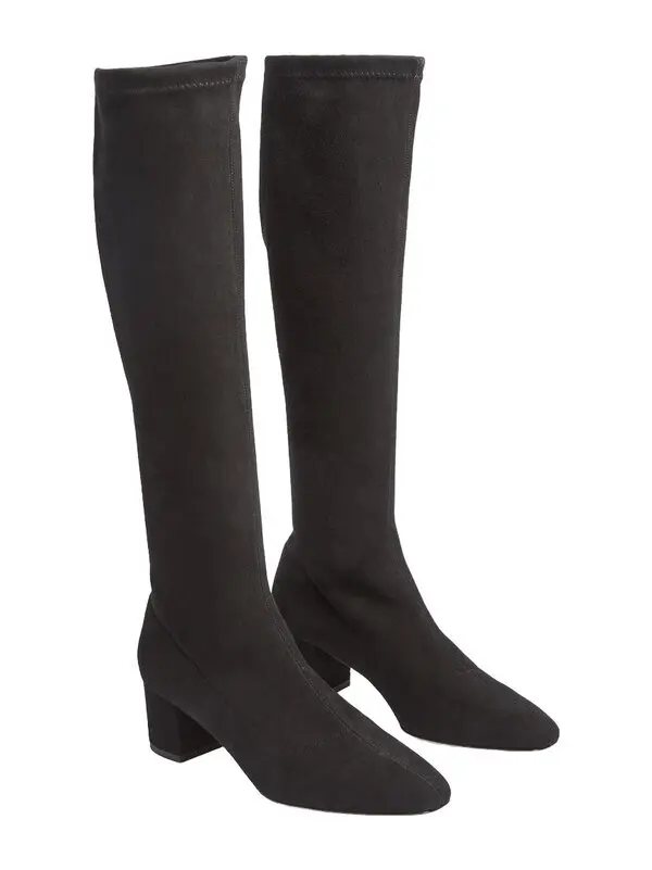 LK BENNETT Eldon Knee-high Suede Boots - Black