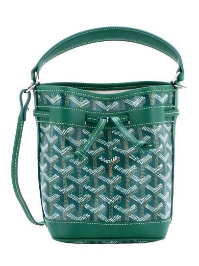 Goyard Petit Flot Bucket Bag Coated Canvas Mini - Green