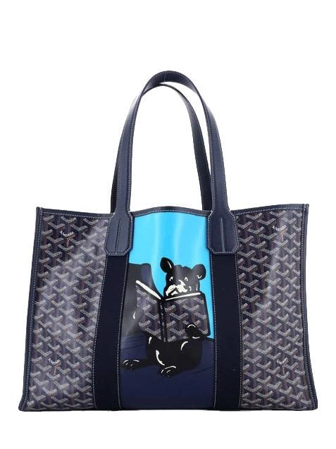 Goyard Villette Tote Printed Coated Canvas Mm - Blue