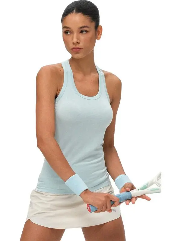 COZY ZERO Performawool Aero Weight Cami Tank - Light Blue