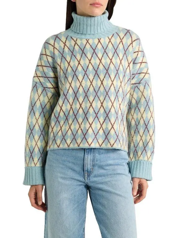 24COLOURS Argyle Pattern Sweater - Patterned