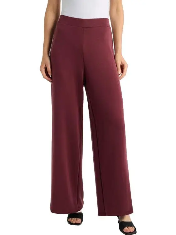 24COLOURS Pull-on Wide Leg Pants - Bordeaux