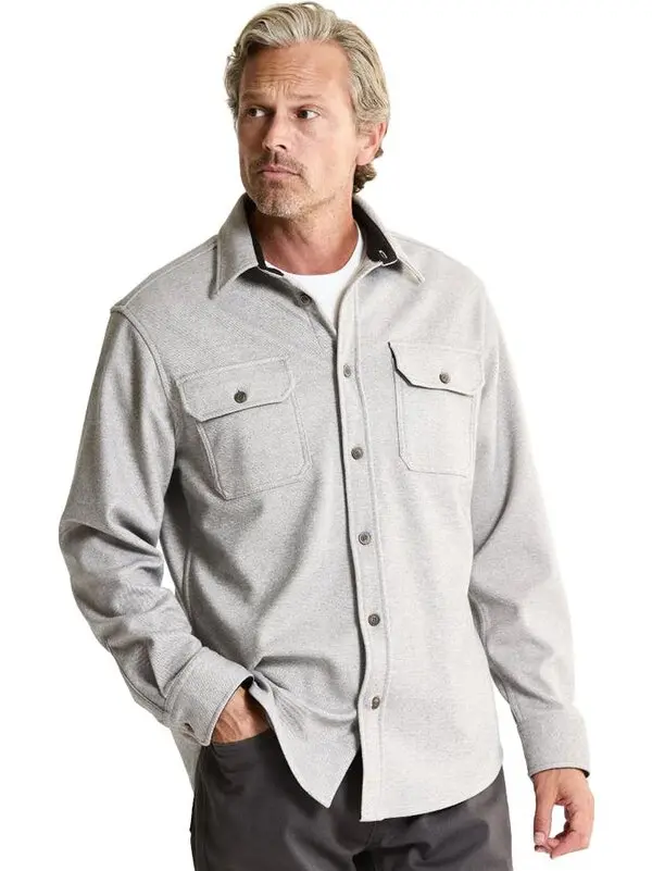 JACHS Poly Rayon Twill Overshirt - Grey