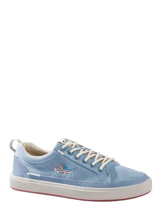 SALT LIFE Mariner Canvas And Suede Sneakers - Blue