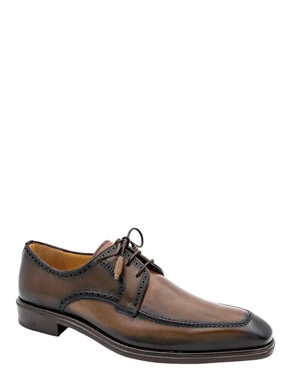 Mezlan Leather Derby Shoes - Chocolate