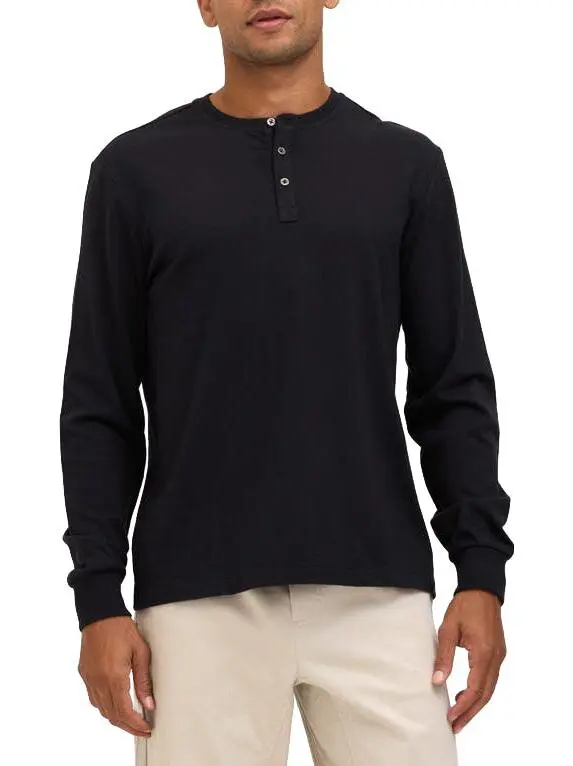 THREADS 4 THOUGHT Doug Organic Cotton Henley - Black