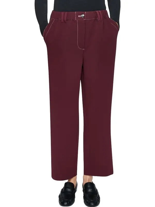 Dkny Straight Leg Pants - Cabernet