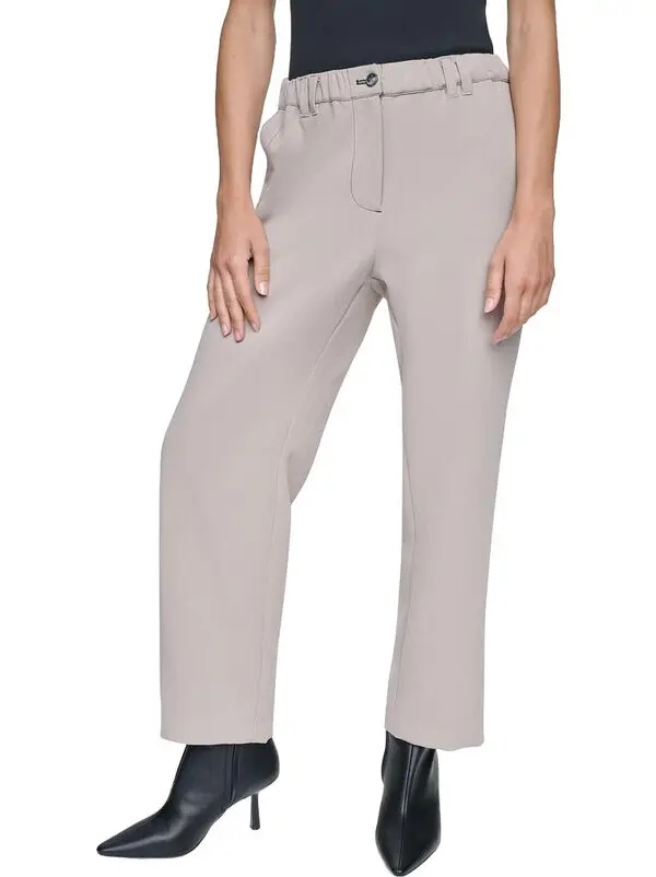 Dkny Straight Leg Pants - Putty