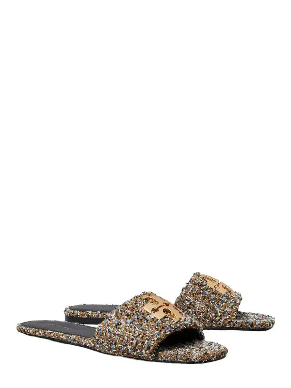 Tory Burch Charlie Slide Sandal - Brown Multi/gold