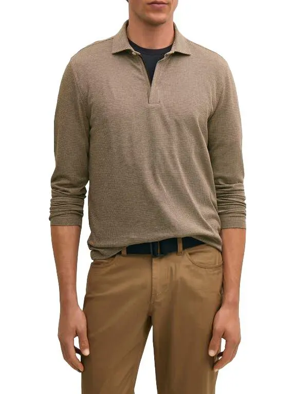 Brooks Brothers Performance Quarter Zip Pullover - Brown Multi