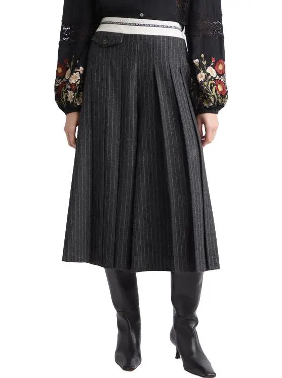 Sea Johanna Pinstripe Culottes - Gray