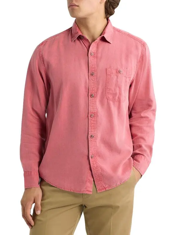 Tommy Bahama Bonfire Beach Twill Long Sleeve Button Up Shirt - Cosmopolitan
