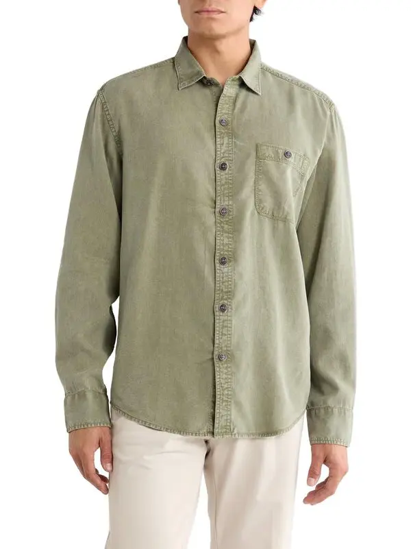 Tommy Bahama Bonfire Beach Twill Long Sleeve Button Up Shirt - Tea Leaf