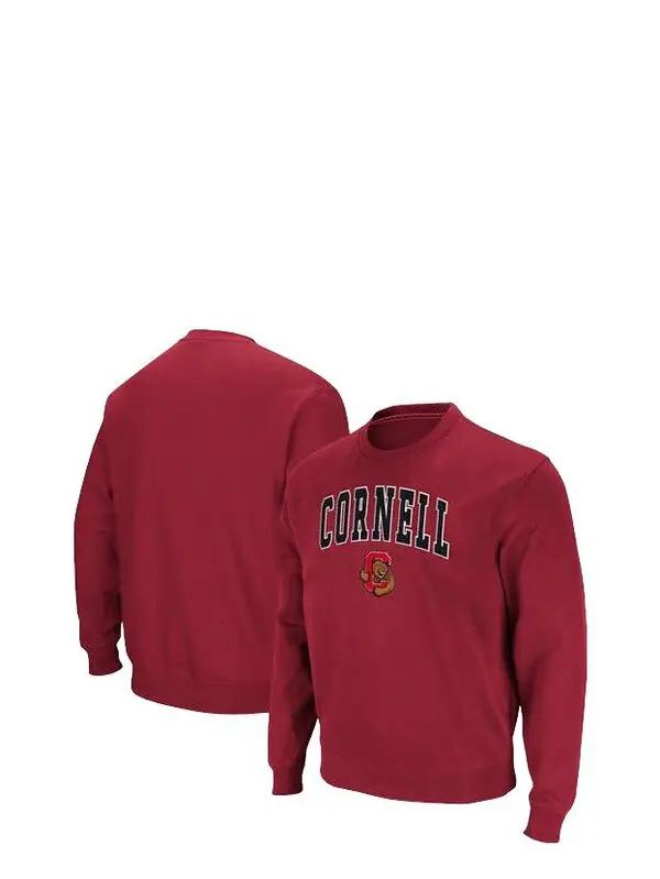 COLOSSEUM Cornell Big Arch & Logo Tackle Twill Pullover Sweatshirt - Red