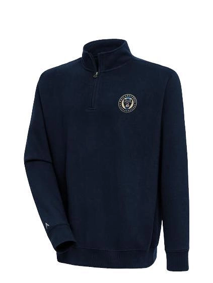 ANTIGUA Philadelphia Union Victory Quarter-zip Pullover Top - Navy
