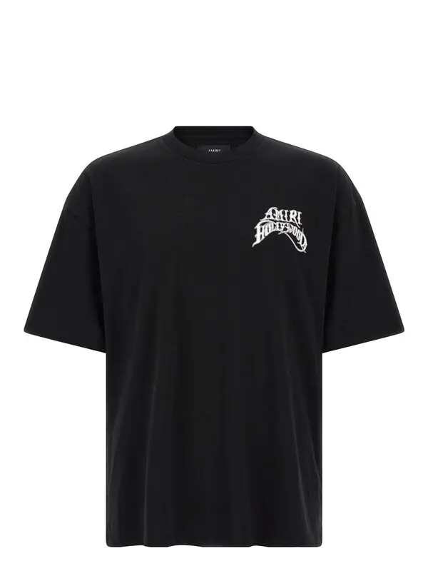 Amiri T-shirt With 'hollywood Lj Skate' Logo - Black