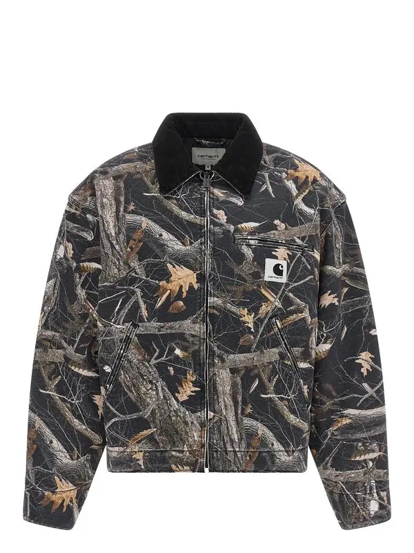 Carhartt Work In Progress Og Detroit' Camouflage Cotton Canvas Jacket - Multi