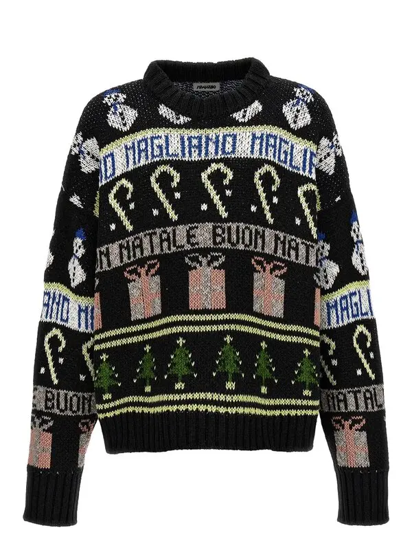 MAGLIANO Buone Feste' Intarsia Sweater - Black