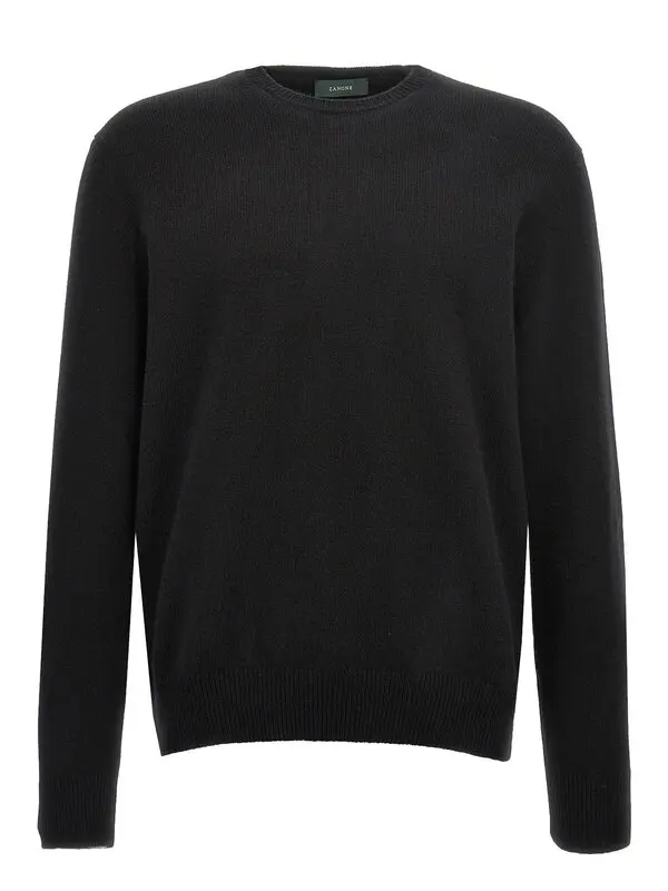 ZANONE Virgin Wool Crewneck Sweater - Black