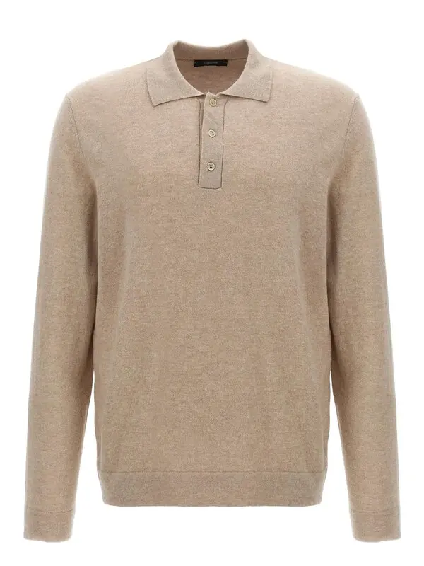 ZANONE Cashmere Wool Polo Shirt - Beige