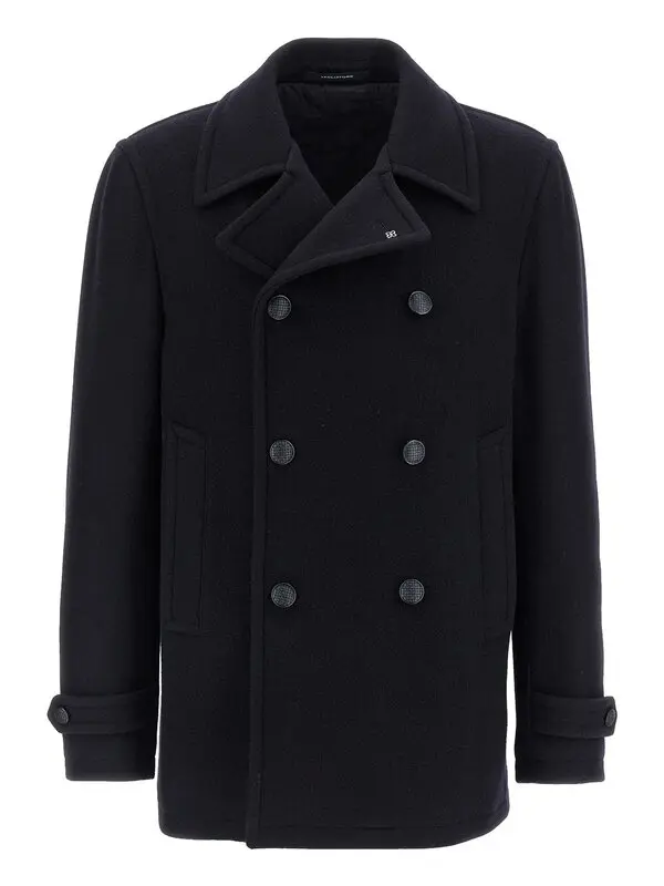 Tagliatore Monaco Double-breasted Wool Coat - Blue
