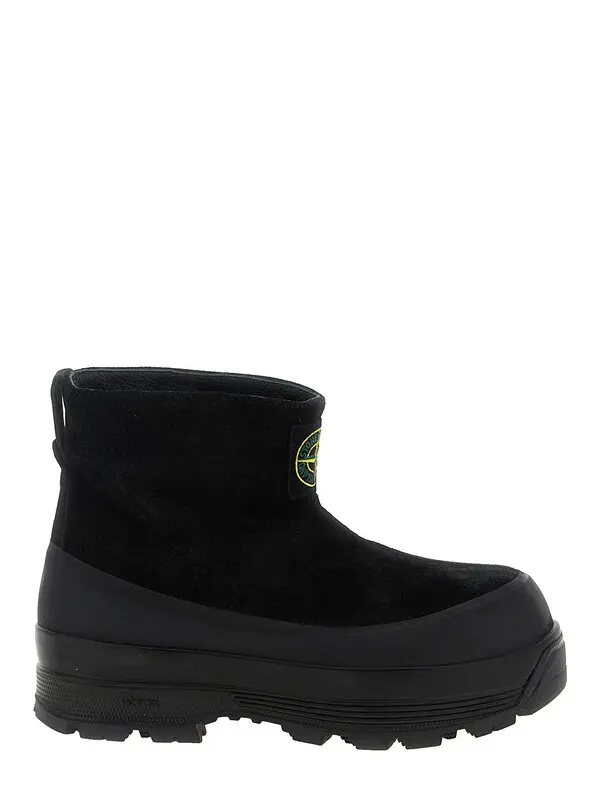 Stone Island Suede Ankle Boots - Black