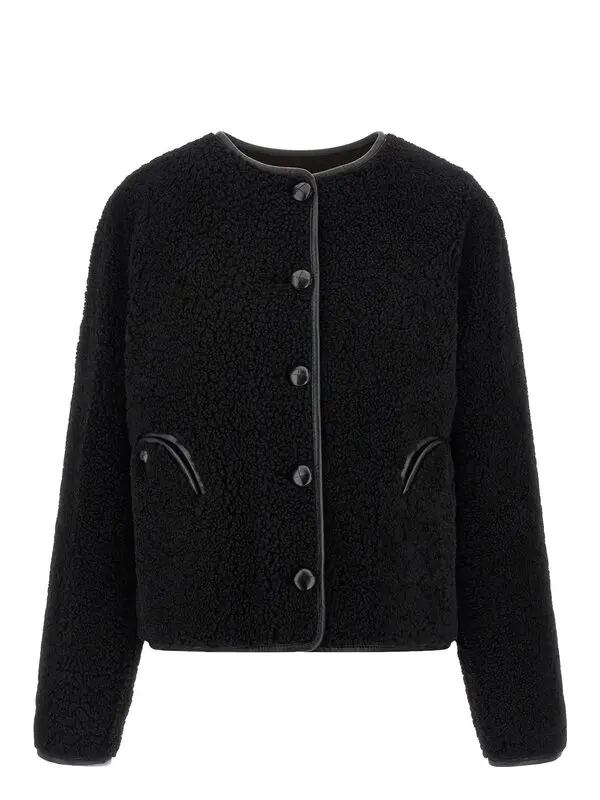 BLAZÉ MILANO Reversible Shearling And Leather Jacket - Black