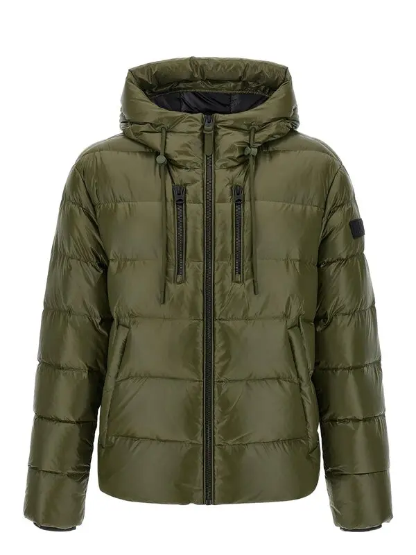 Mackage Victor-r Quilted Down Jacket With Drawstring Hem - Green