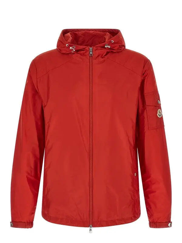 Moncler Etiache Water-repellent Nylon Jacket With Hood - Red