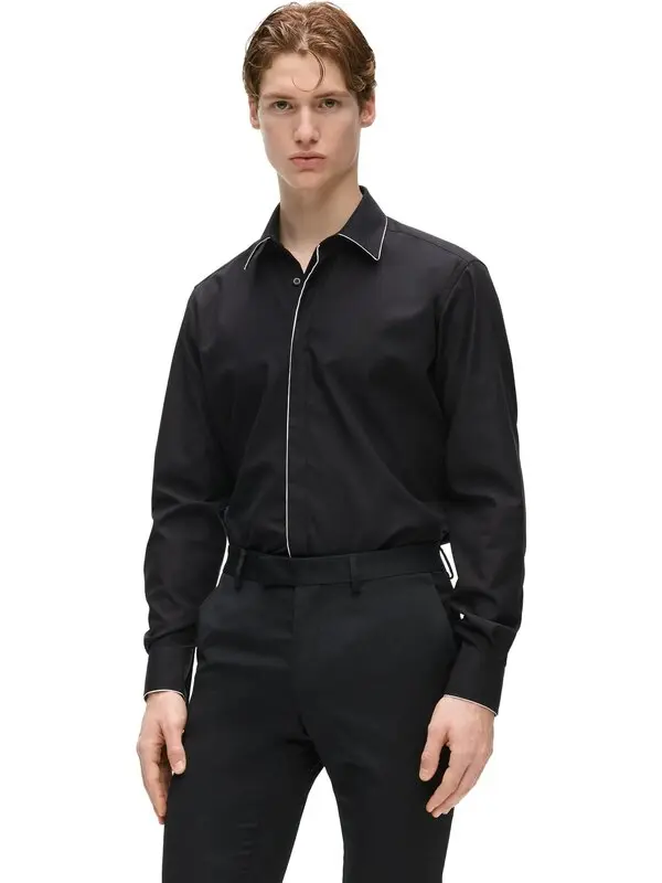 Karl Lagerfeld Kl Studio Virgin Wool Shirt - Black