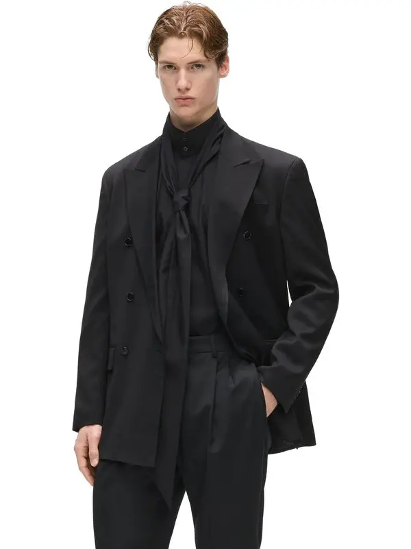Karl Lagerfeld Kl Studio Double-breasted Suit Jacket - Black