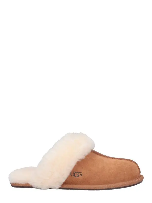 UGG Scuffette Ii Suede Slippers With Shearling Lining - Brown