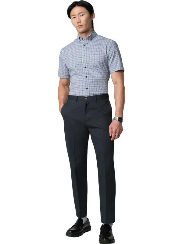 INDOCHINO Paddington Check Twill Casual Shirt - Blue