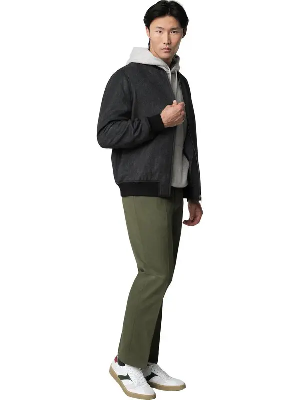 INDOCHINO Heartford Herringbone Bomber Jacket - Gray