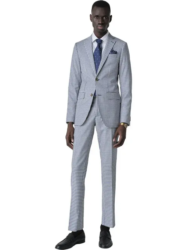 INDOCHINO Quidhampton Check Blazer - Blue