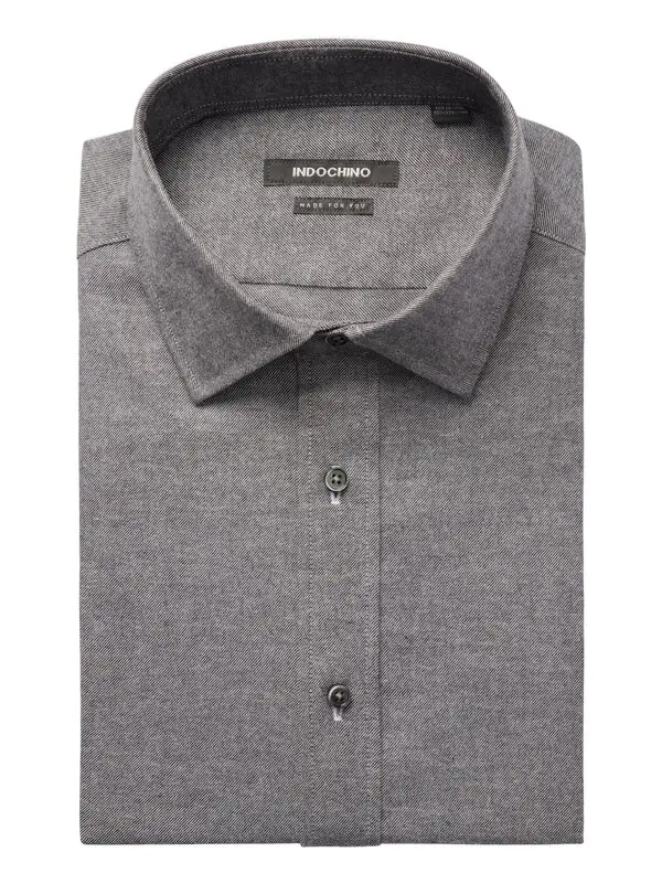INDOCHINO Harwell Flannel Stretch Shirt - Gray