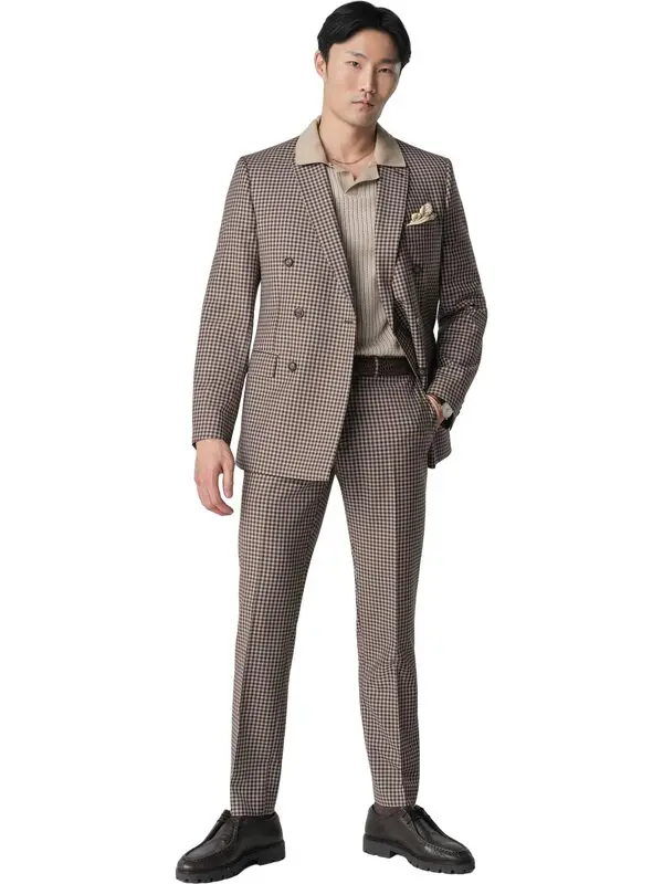 INDOCHINO Quidhampton Check Suit - Brown