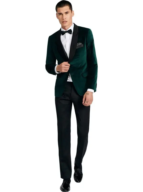 INDOCHINO Harford Velvet Dinner Jacket - Green