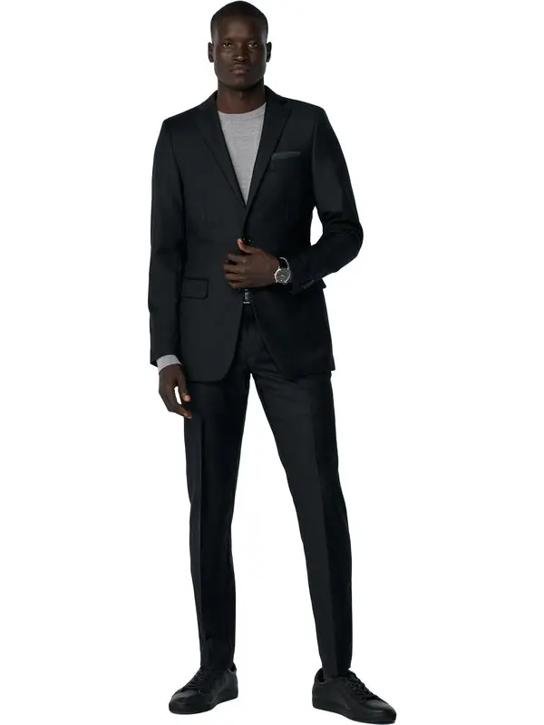 INDOCHINO Rothwell Windowpane Suit - Black