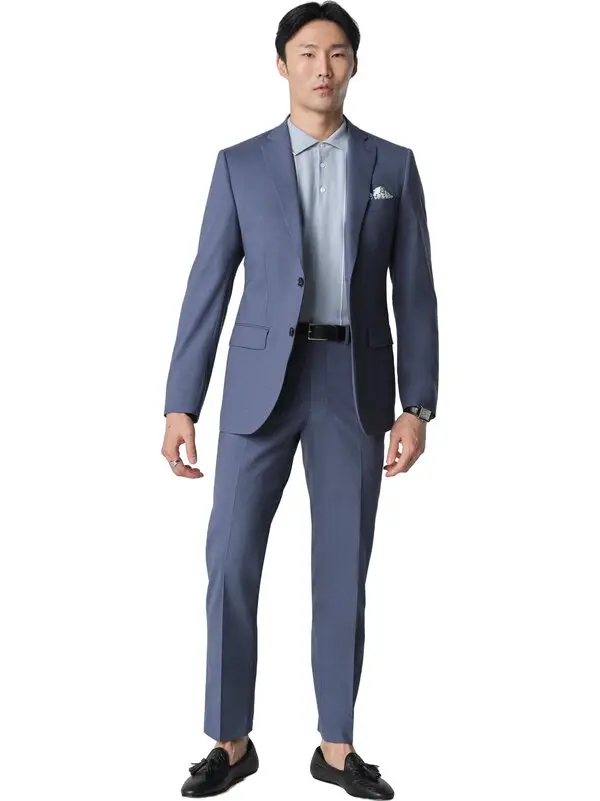 INDOCHINO Howell Wool Stretch Indigo Blazer - Blue