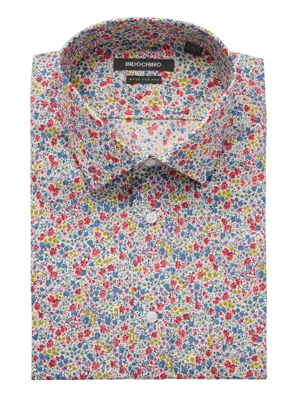 INDOCHINO London Floral Print Shirt - Red