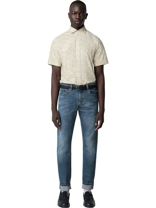 INDOCHINO London Floral Print Casual Shirt - Yellow