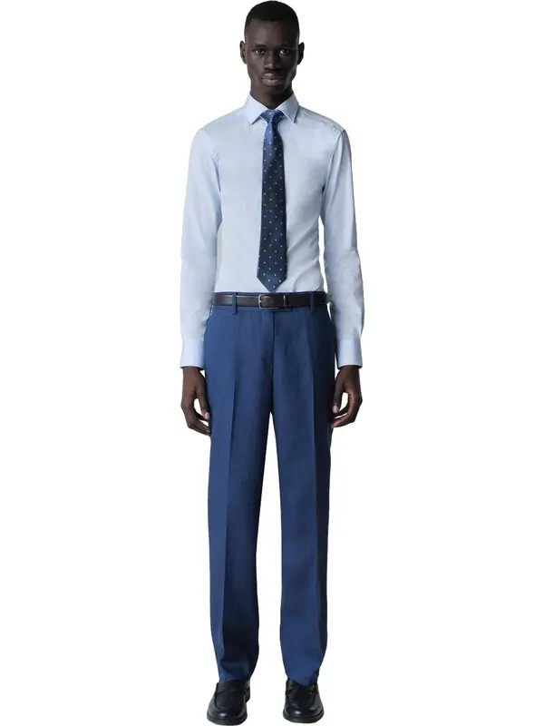 INDOCHINO Madesimo Linen Trousers - Blue