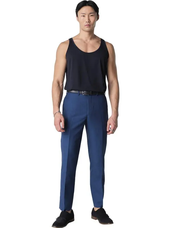 INDOCHINO Minori Wool Linen Pants - Blue