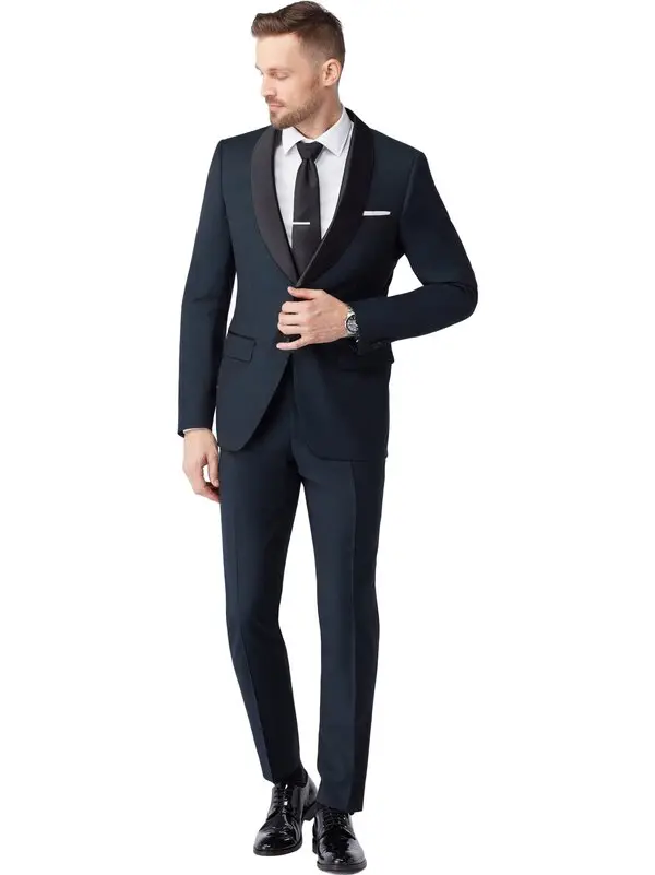 INDOCHINO Highworth Tuxedo Suit - Teal