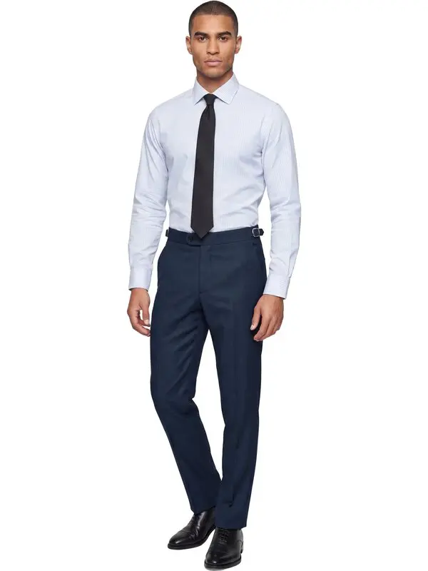 INDOCHINO Monviso High Twist Traveler Pants - Navy