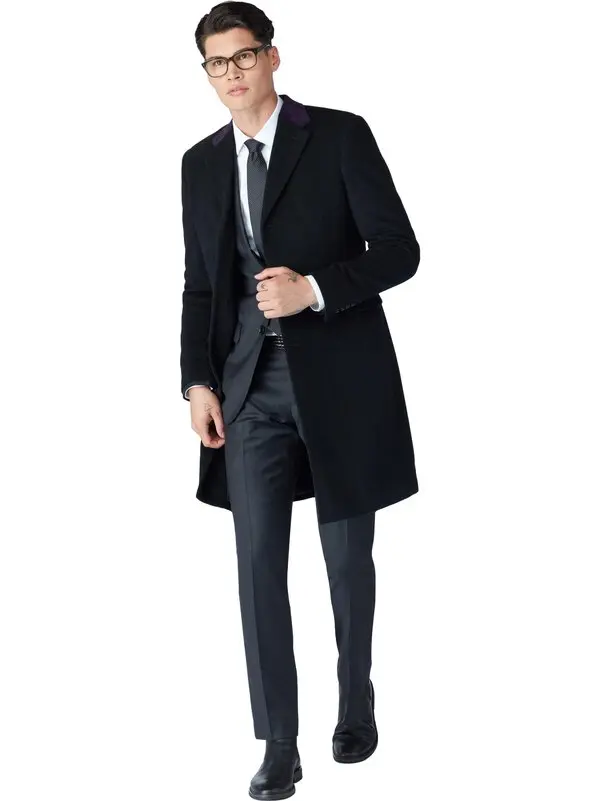 INDOCHINO Huntley Chesterfield Overcoat - Black